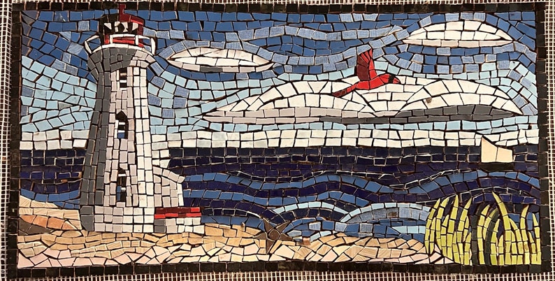 Cape Cod Lighthouse Mosaic, Mosaic Kitchen Backsplash, Custom Mosaic ...