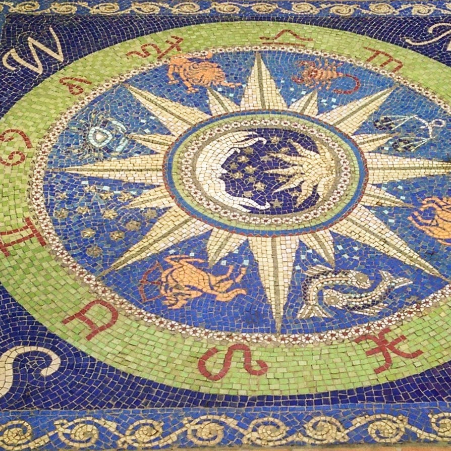 Mosaic Horoscope Sign Mosaic Zodiac Mosaic outdoor Garden Mosaic Path ...
