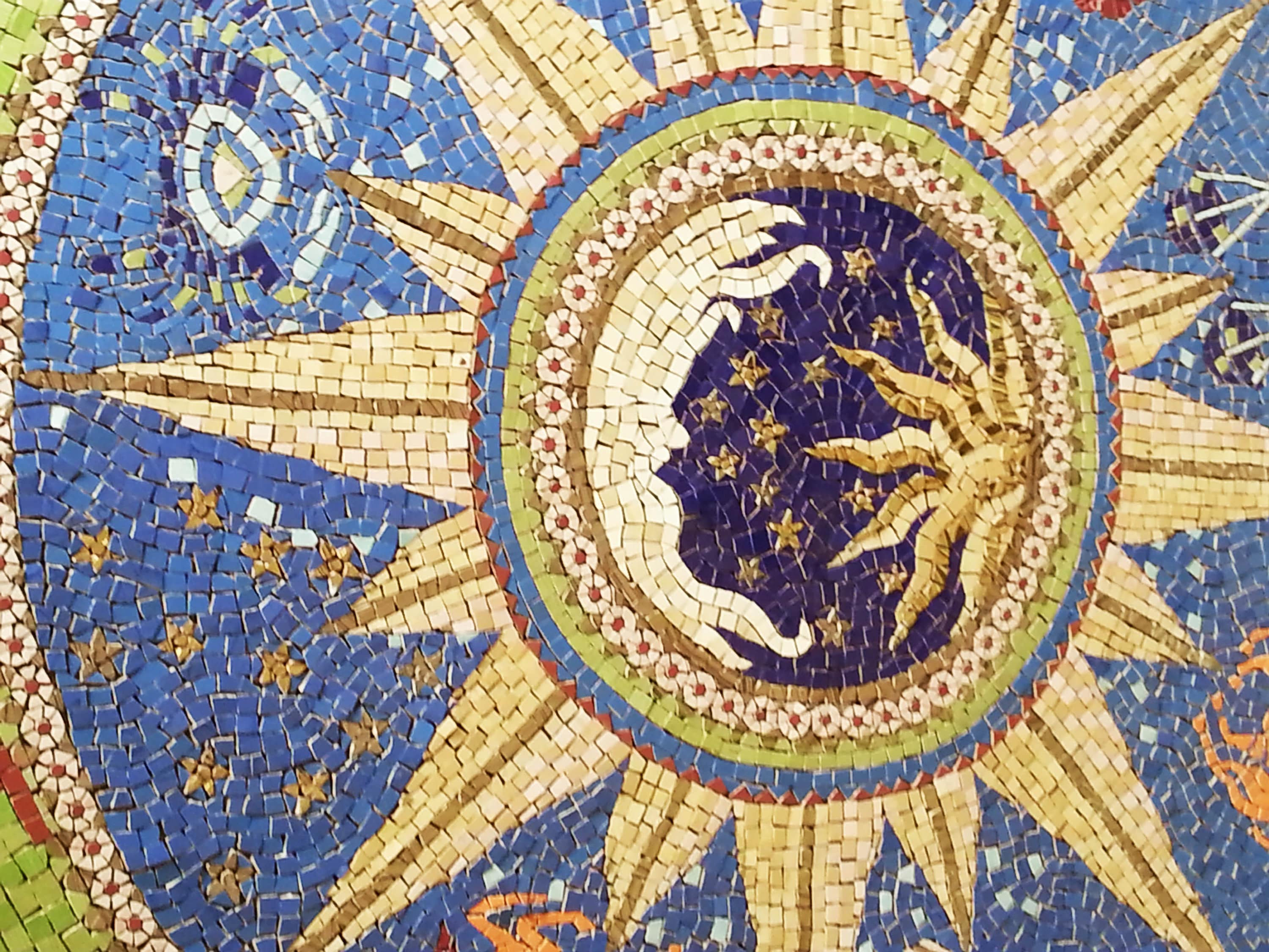 Mosaic Horoscope Sign Mosaic Zodiac Mosaic outdoor Garden Mosaic Path ...