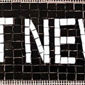 Custom Mosaic NYC Subway Style Mosaic Logo Sign, Mosaic Tile Custom ...