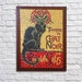 Original Wood Framed Le Chat Noir in Handmade Mosaic Art Ceramic Tile ...