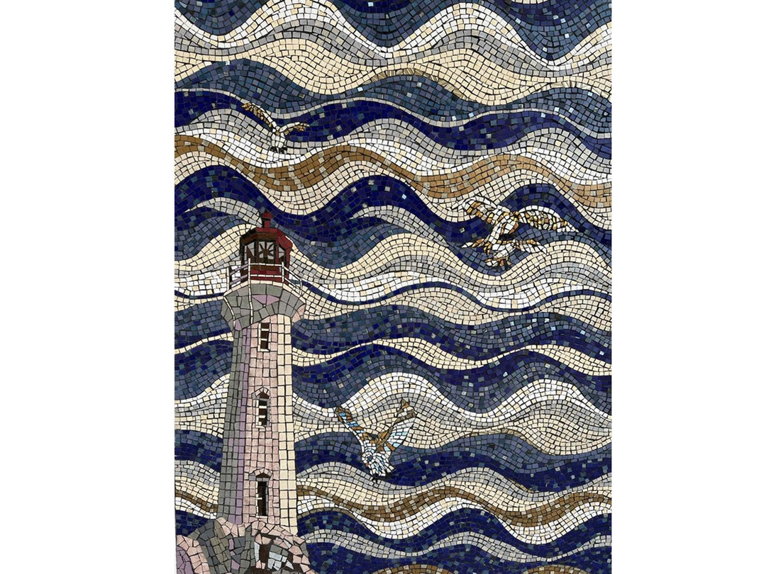 Lighthouse Mosaic Mosaic Art Sky Custom Mosaic Mural Sea - Etsy