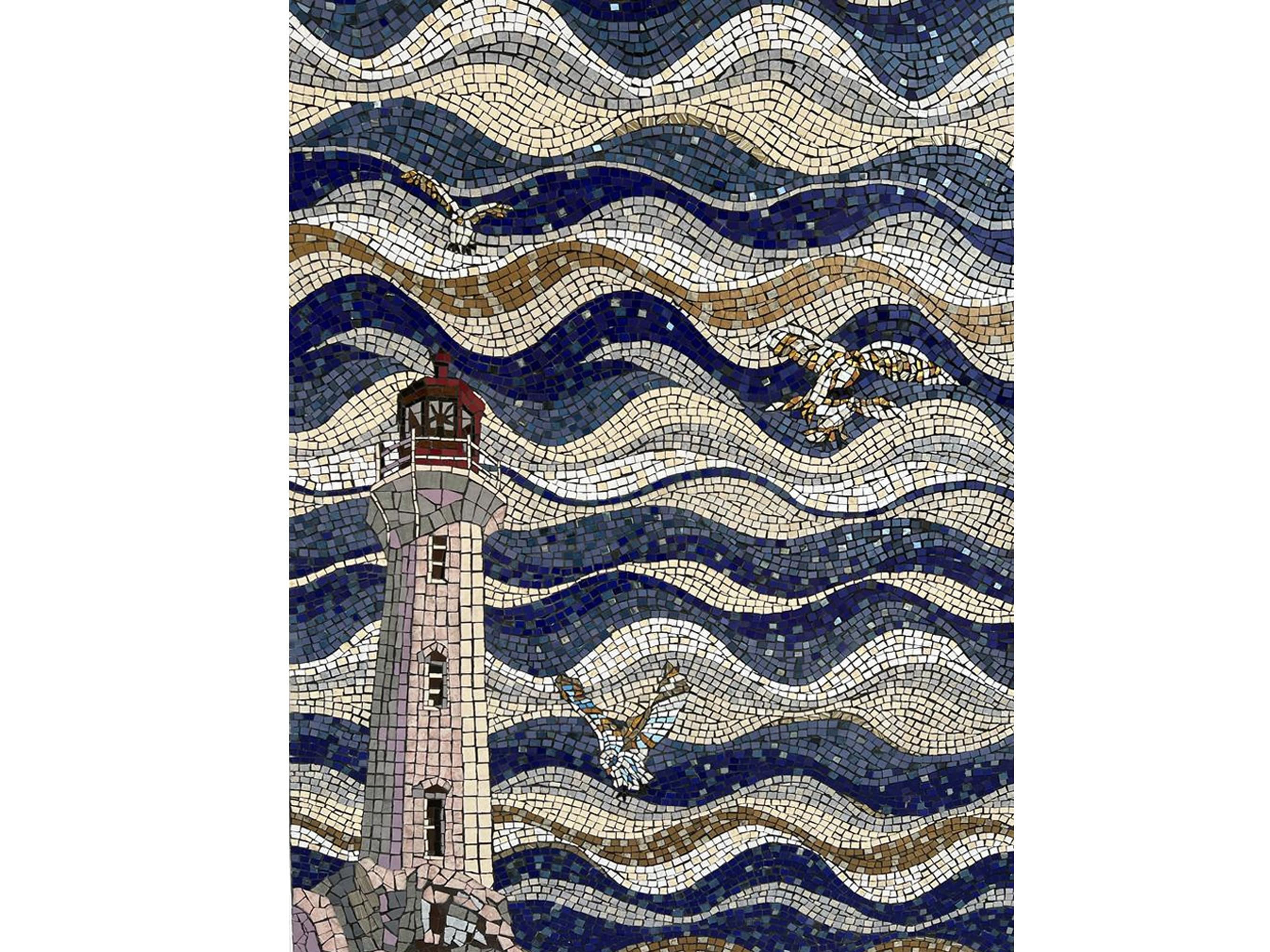 Lighthouse Mosaic Mosaic Art Sky Custom Mosaic Mural Sea - Etsy