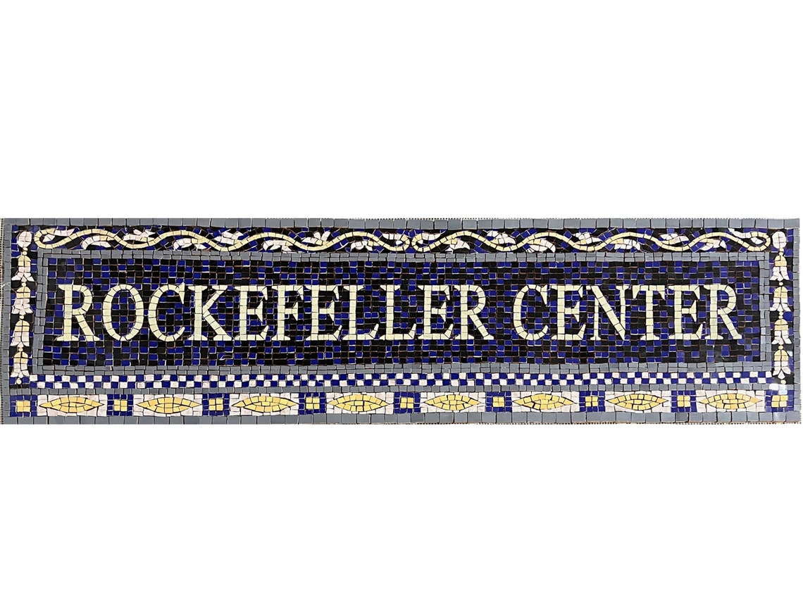 Rockefeller Center Mosaic Subway Sign for Install Handmade Mosaic Tile ...