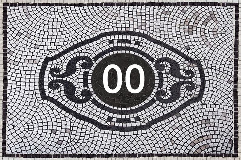 Floor Address Classic London Style Hand Cut Mosaic Entrance or - Etsy