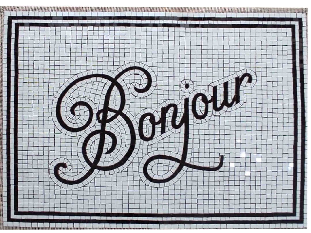 Bonjour Mosaic Paris Style Hand Cut Mosaic Entrance or Wall Install in ...