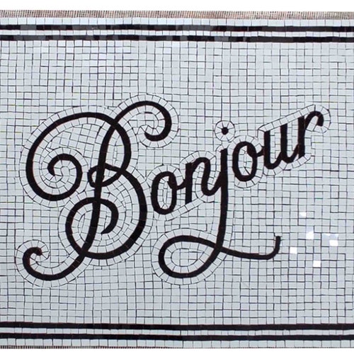 Bonjour Mosaic Paris Style Hand Cut Mosaic Entrance or Wall - Etsy