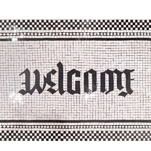 Custom Mosaic Tile Welcome Entrance Floor Art, Floor Mosaic, Custom ...