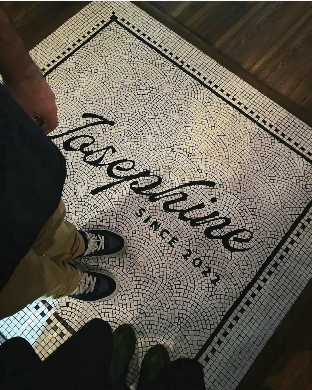 Restaurant Floor Entrance Mosaic, Handmade Tile Mosaic Logo, Mosaic ...