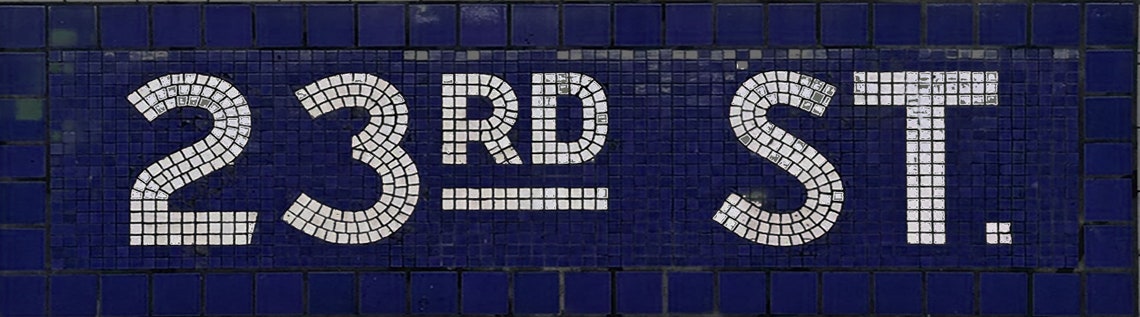 NYC Subway Sign 23rd Street Mosaic Subway Sign for Install in | Etsy