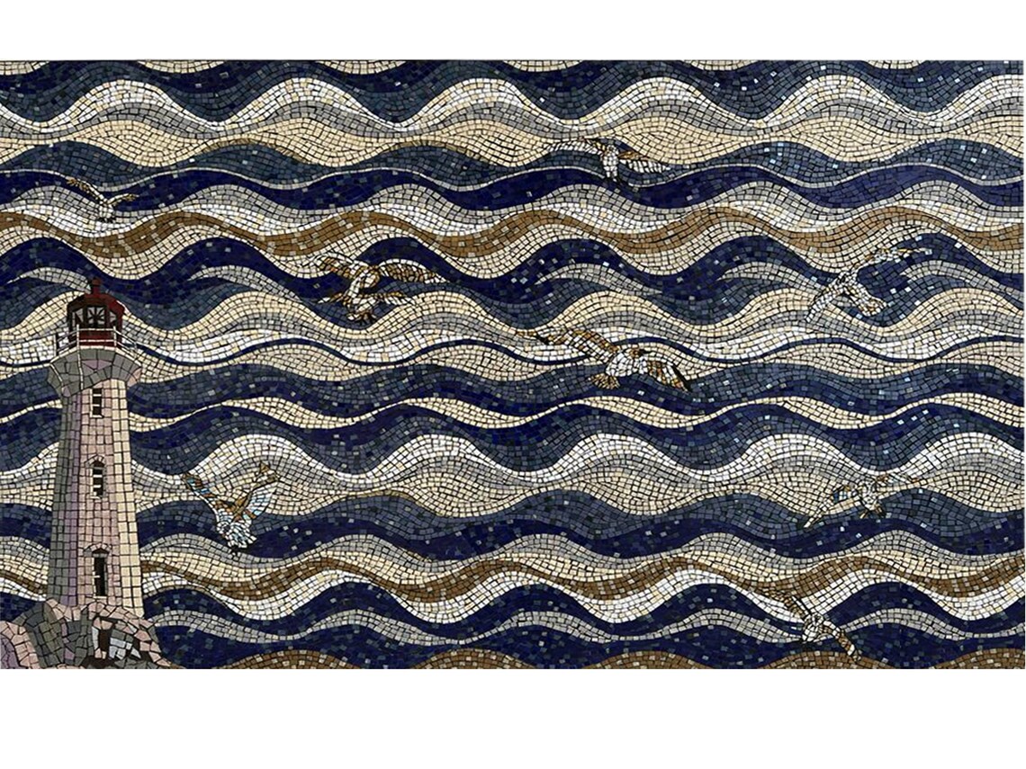 Lighthouse Mosaic Mosaic Art Sky Custom Mosaic Mural Sea - Etsy