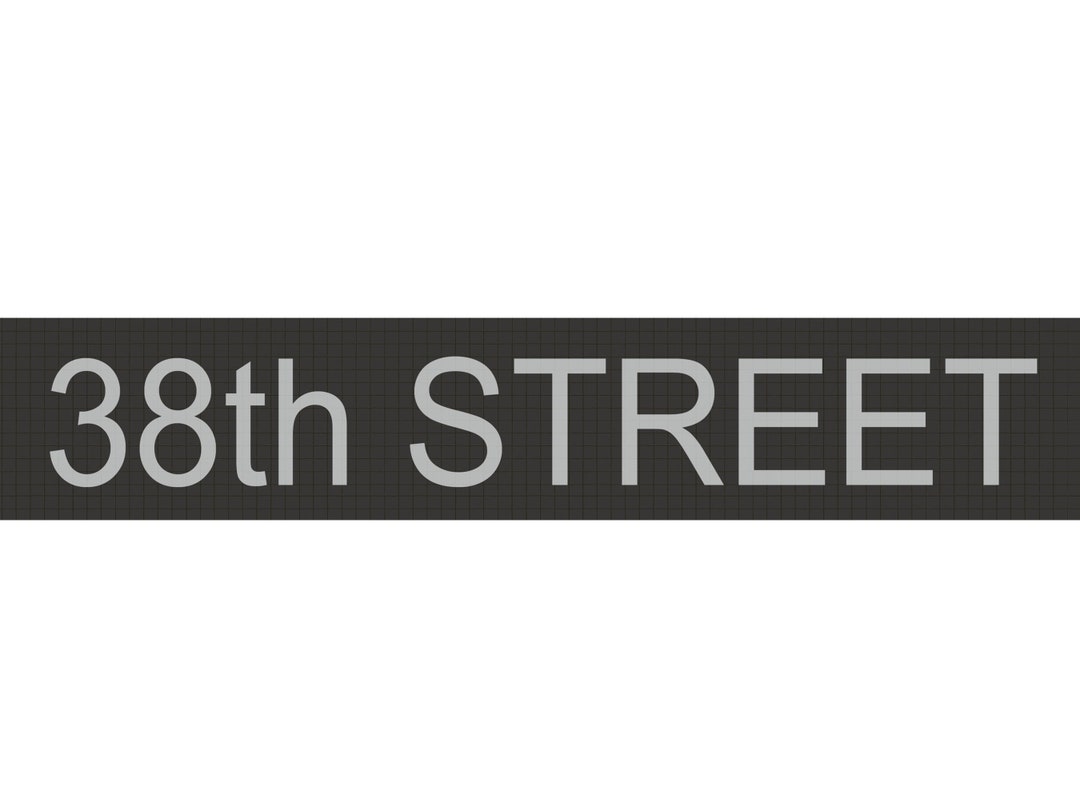 Mosaic Tile NYC Subway Sign "38th Street" in Hand Cut Tile on Mesh for ...