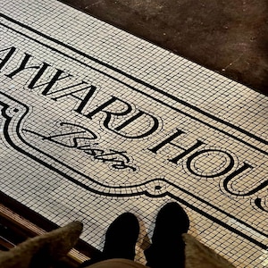 Business Logo Mosaic in Custom Size and Tile Black and White Tile Resto ...