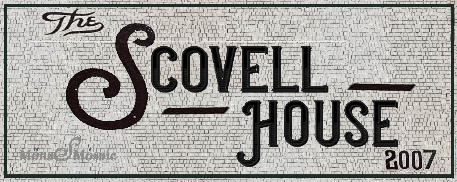 House Custom Mosaic Name and Date Floor Number Mosaic, Mosaic Floor ...