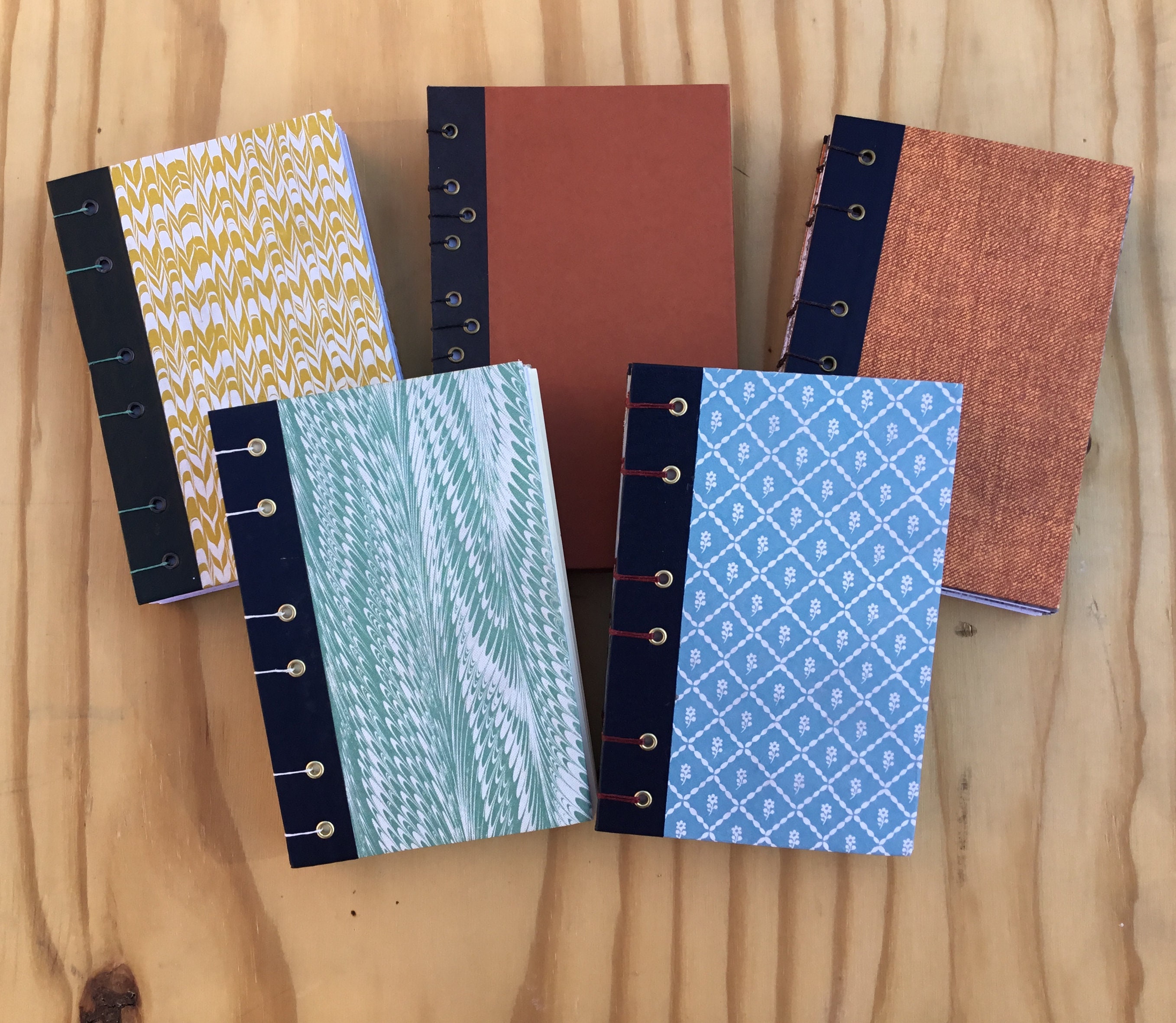 Handmade Coptic Bound Hand Stitched Hand Sewn Riveted Journal Notebook ...