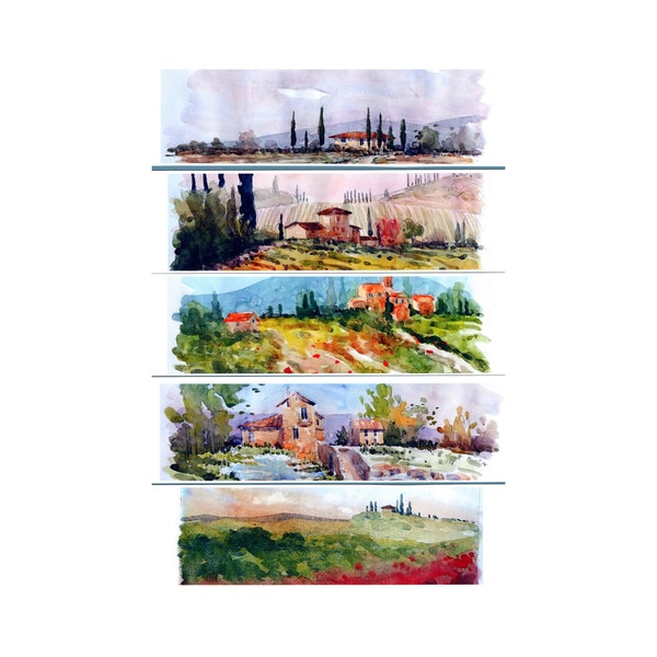 Tuscany Landscape - Etsy