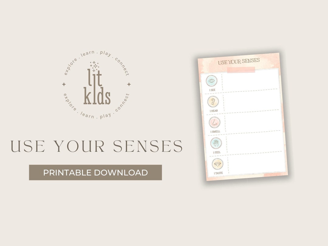 Sensory Exploration Printable for Kids – "i See, I Hear, I Smell, I ...