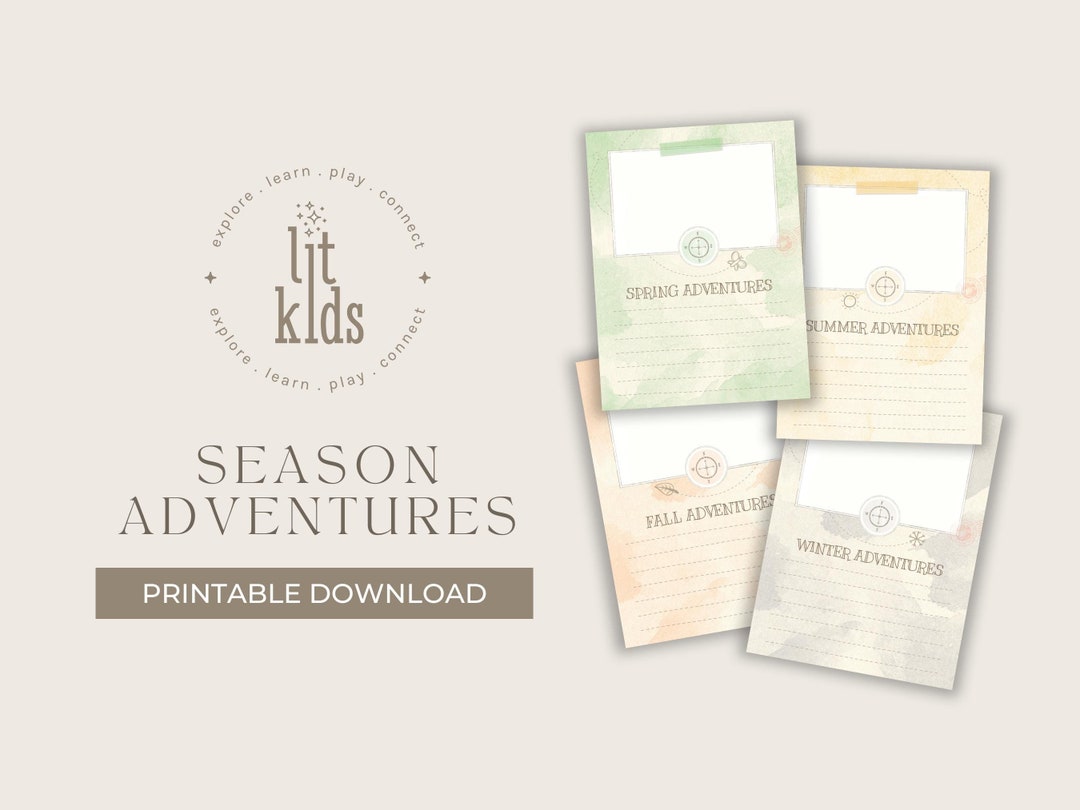Season Printable for Kids – Spring, Summer, Fall, and Winter Adventures ...