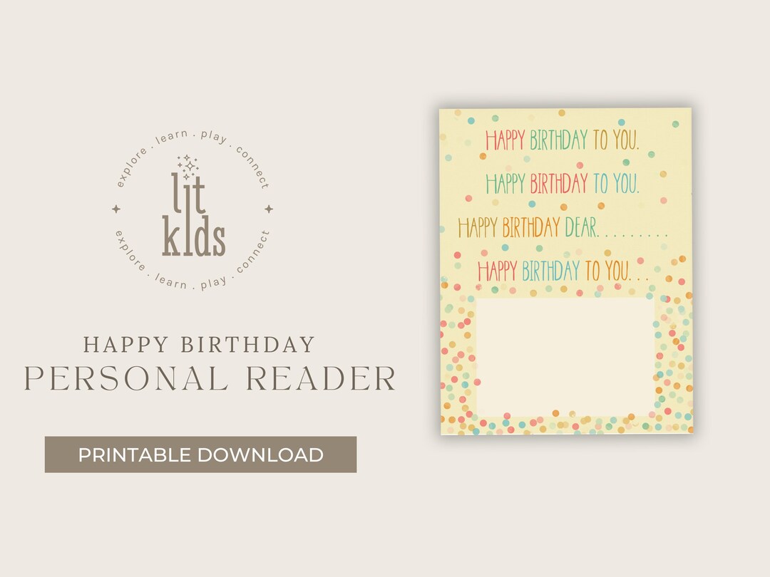 Happy Birthday Personal Reader - Learn to Read Through Sing-along! - Etsy