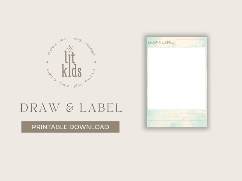 Printable Draw & Label Sheet for Kids - Etsy