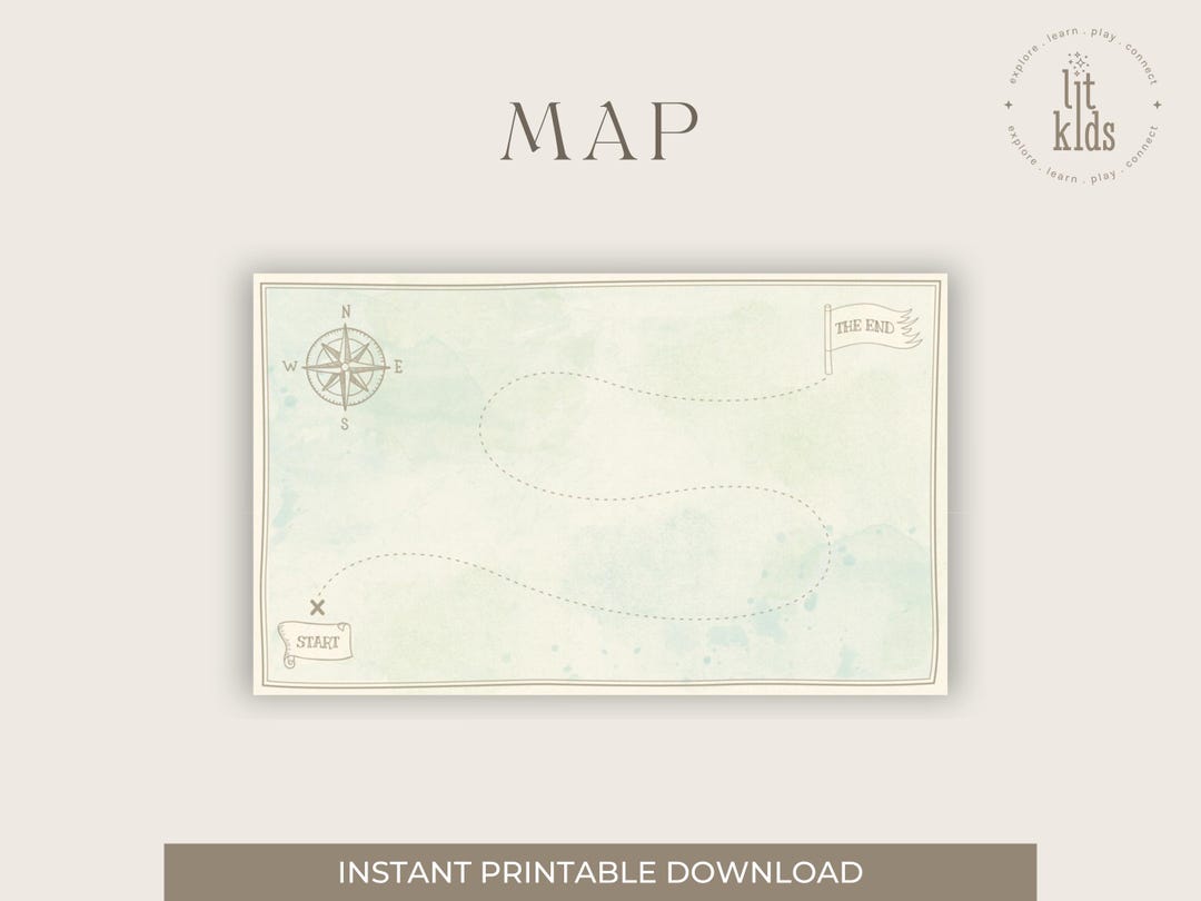 Blank Adventure Map Printable for Kids - Etsy