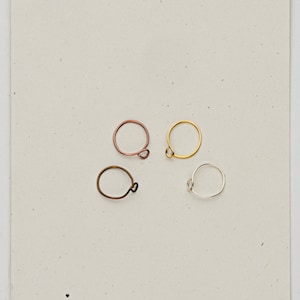 Feminine Nose Ring, Delicate Thread Through Nose Ring, Metal Choices ...
