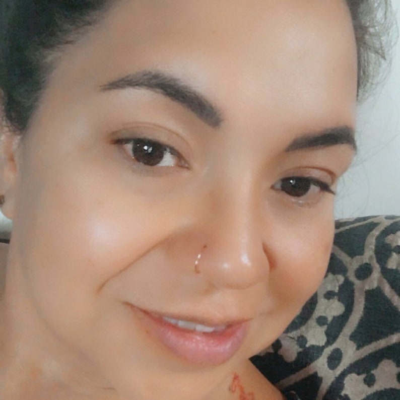 Silver Nose Ring Size Options Tiny Nose Hoop Subtle Nose - Etsy