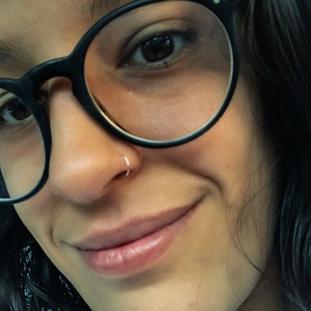 Sterling Silver Nose Ring, Seamless Nose Ring Hoop, Hypoallergenic ...