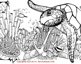 Sea Turtle Florida Beach Turtles Shells Rug Hooking Pattern - Etsy