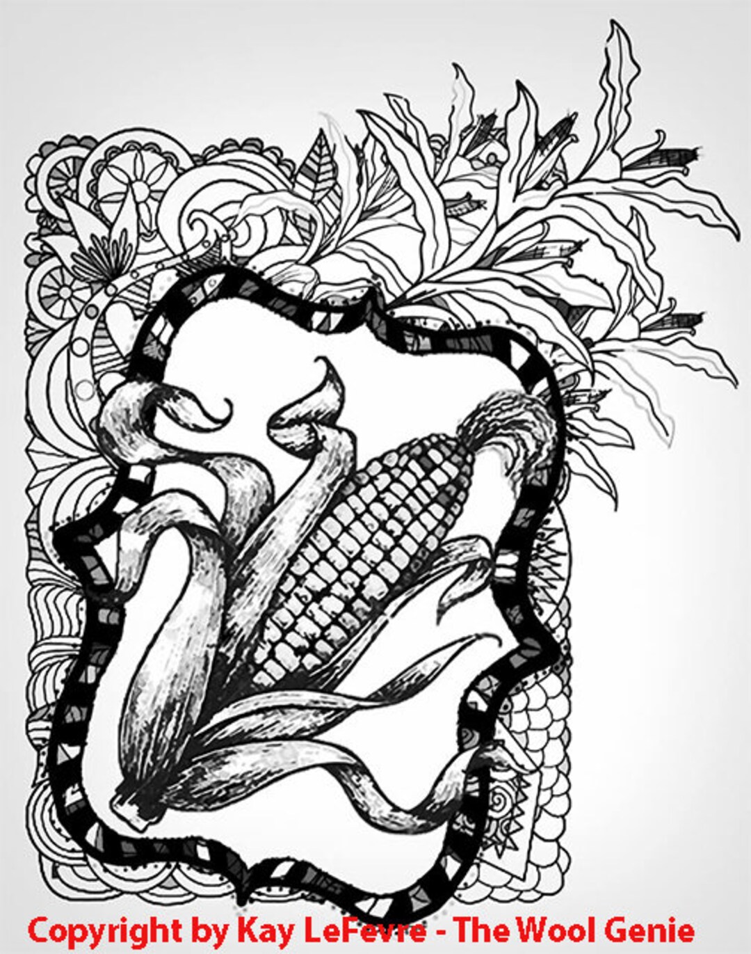 Indian Corn Rug Hooking Pattern - Etsy