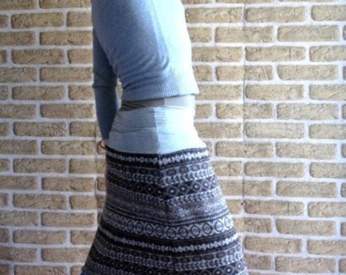 Strickrock mit Norweger Muster aus Wolle warm, Wollrock, Etno Rock ...