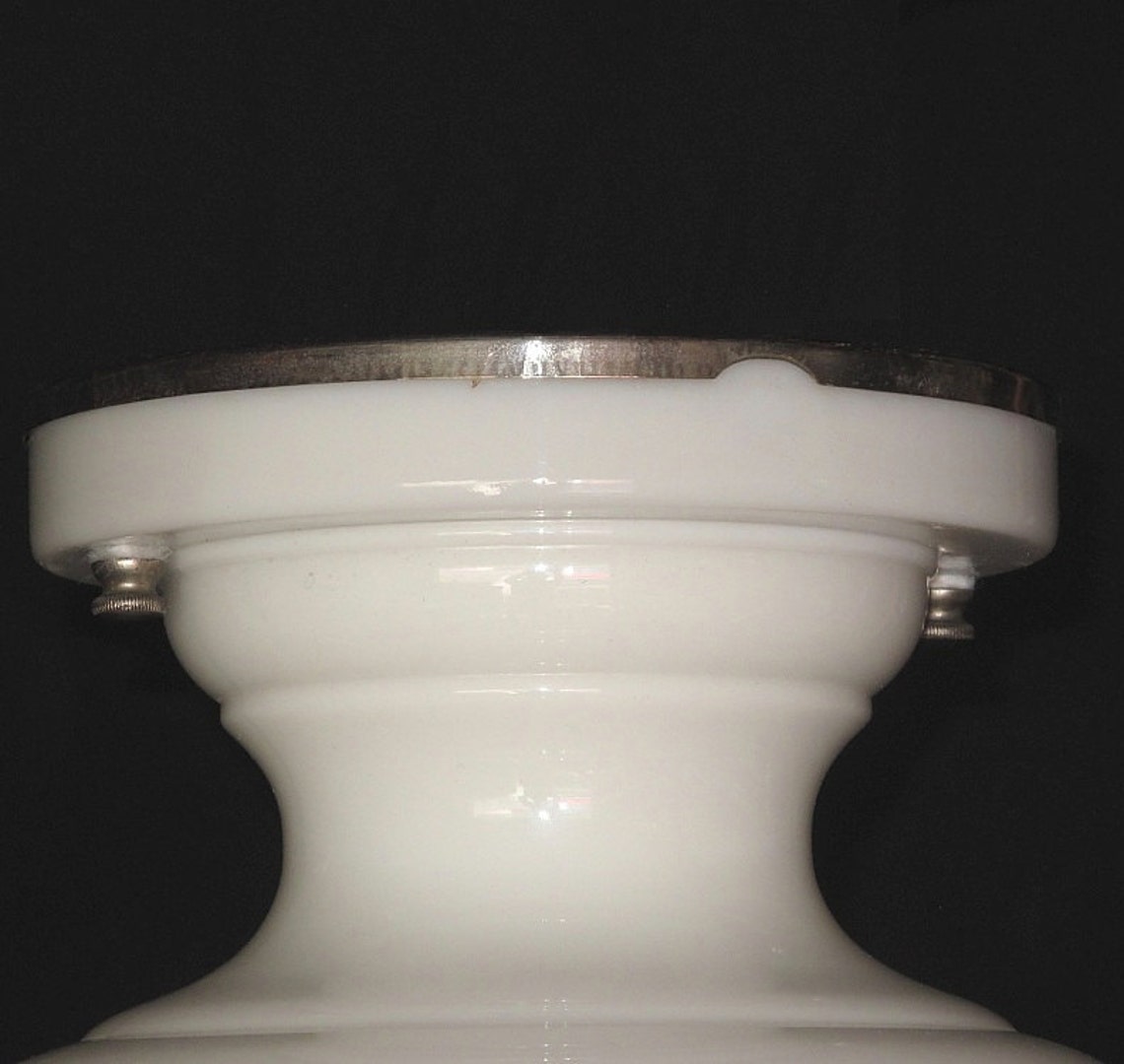 Vintage One Piece Glass Ceiling Fixture. - Etsy