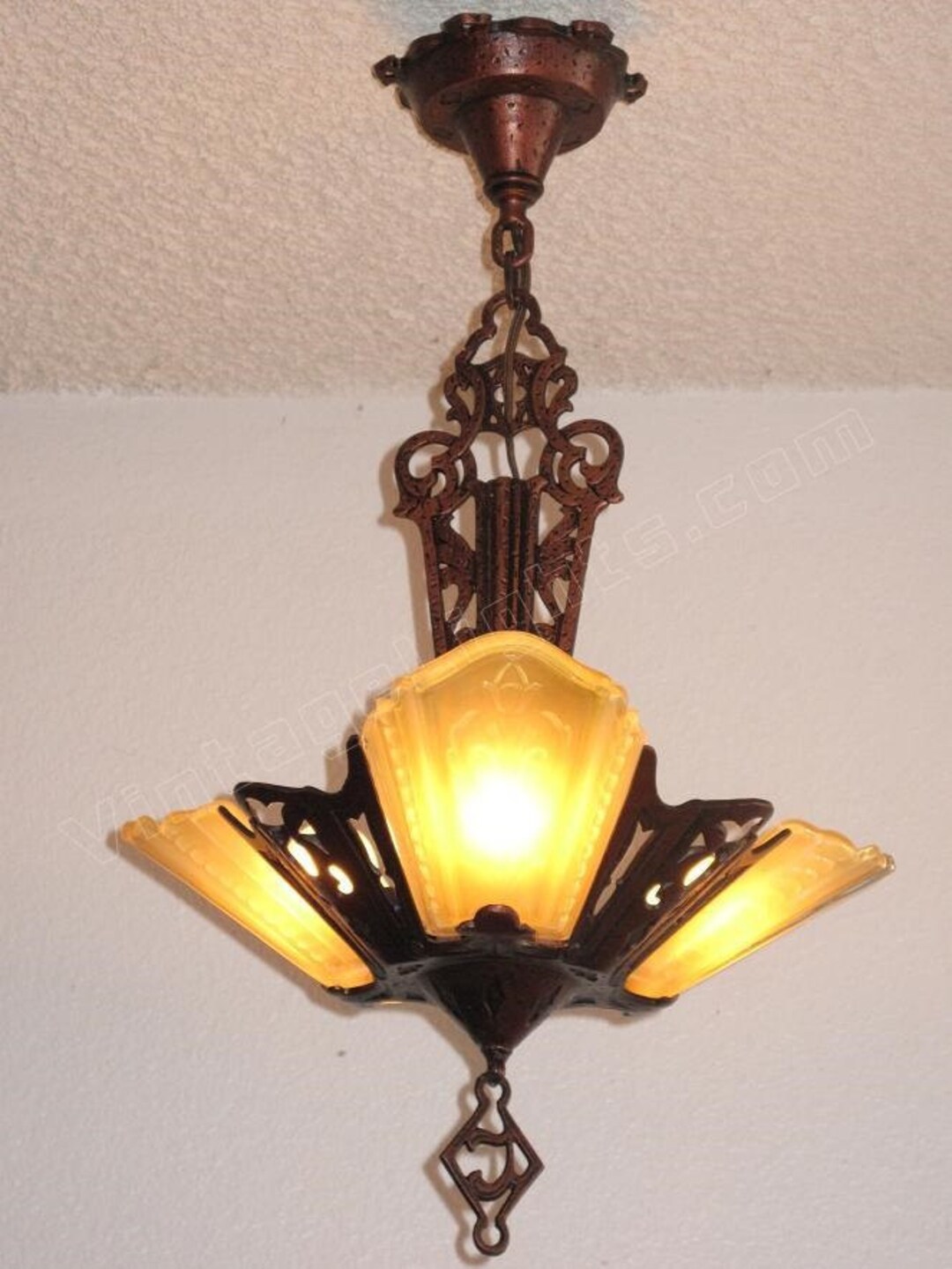 Virden Antique 3 Light Fixture. Our Matching 5 Light Seen on Cover of ...