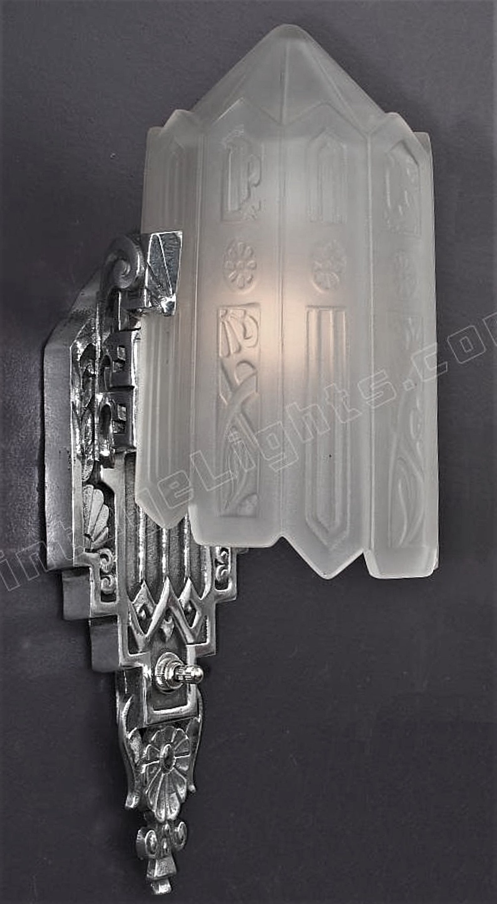 Pair Very High Style Vintage American Art Deco Wall Sconces With ...