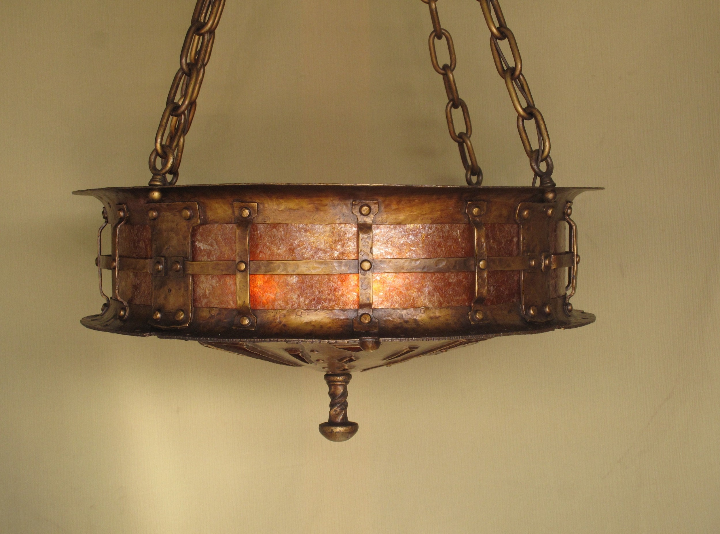 Massive Craftsman Fixture All Hand Wrought C.1916 Two Available ...
