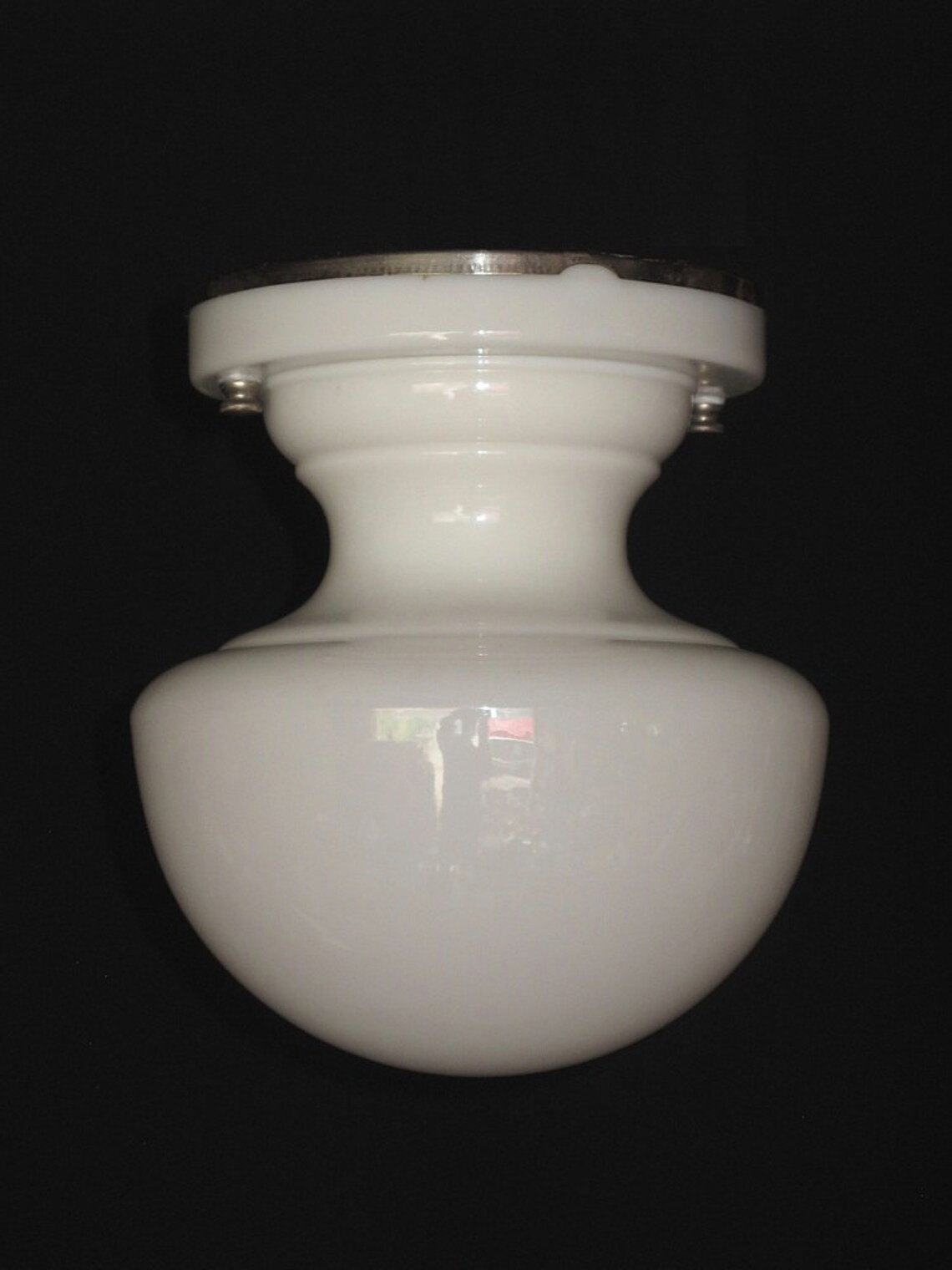 Vintage One Piece Glass Ceiling Fixture. - Etsy
