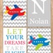 Airplane 4 Piece Wall Art Set .digital File PDF or JPEG File ...