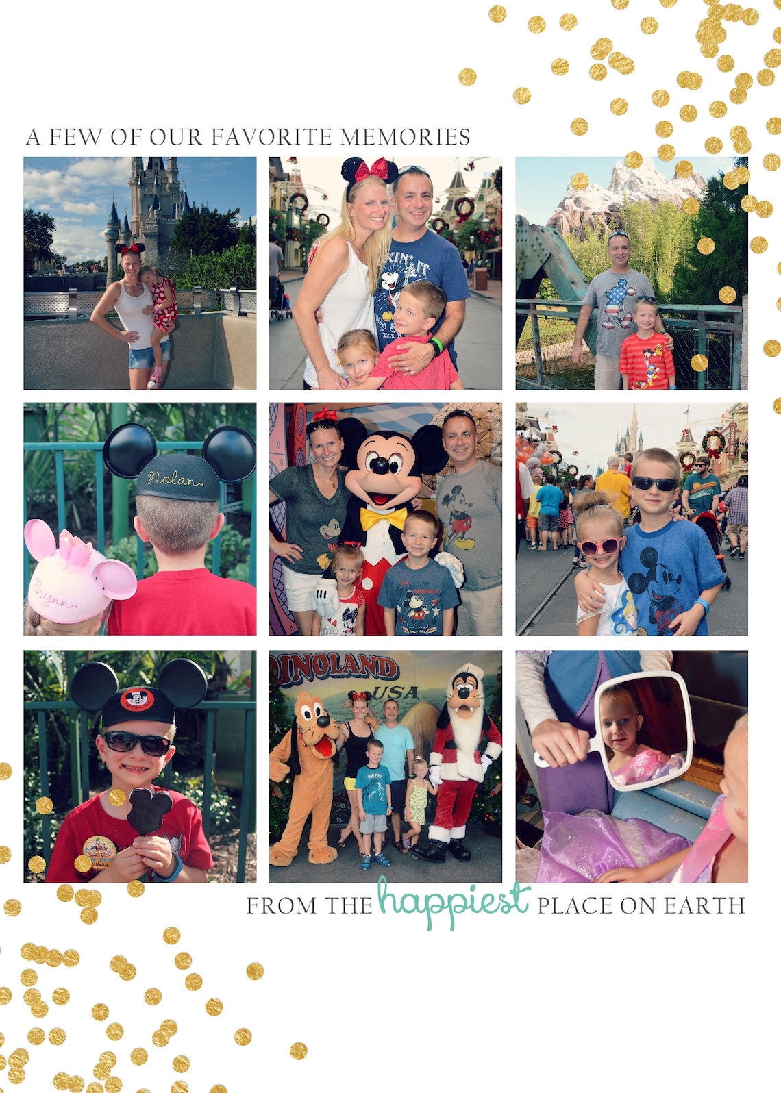 Magic and Pixie Dust Disney Christmas Card . Modern Holiday Card . Gold ...