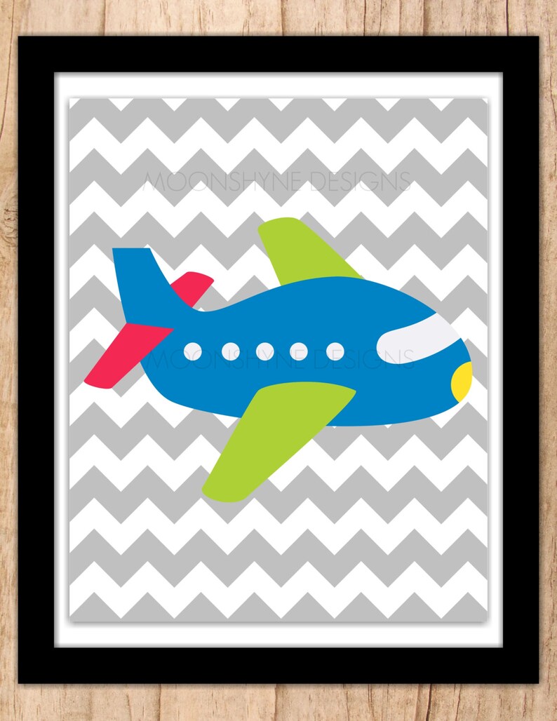 Airplane 4 Piece Wall Art Set .digital File PDF or JPEG File ...