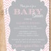 Girl Chevron Baby Shower Invitation . Printable Invitation . JPEG or ...