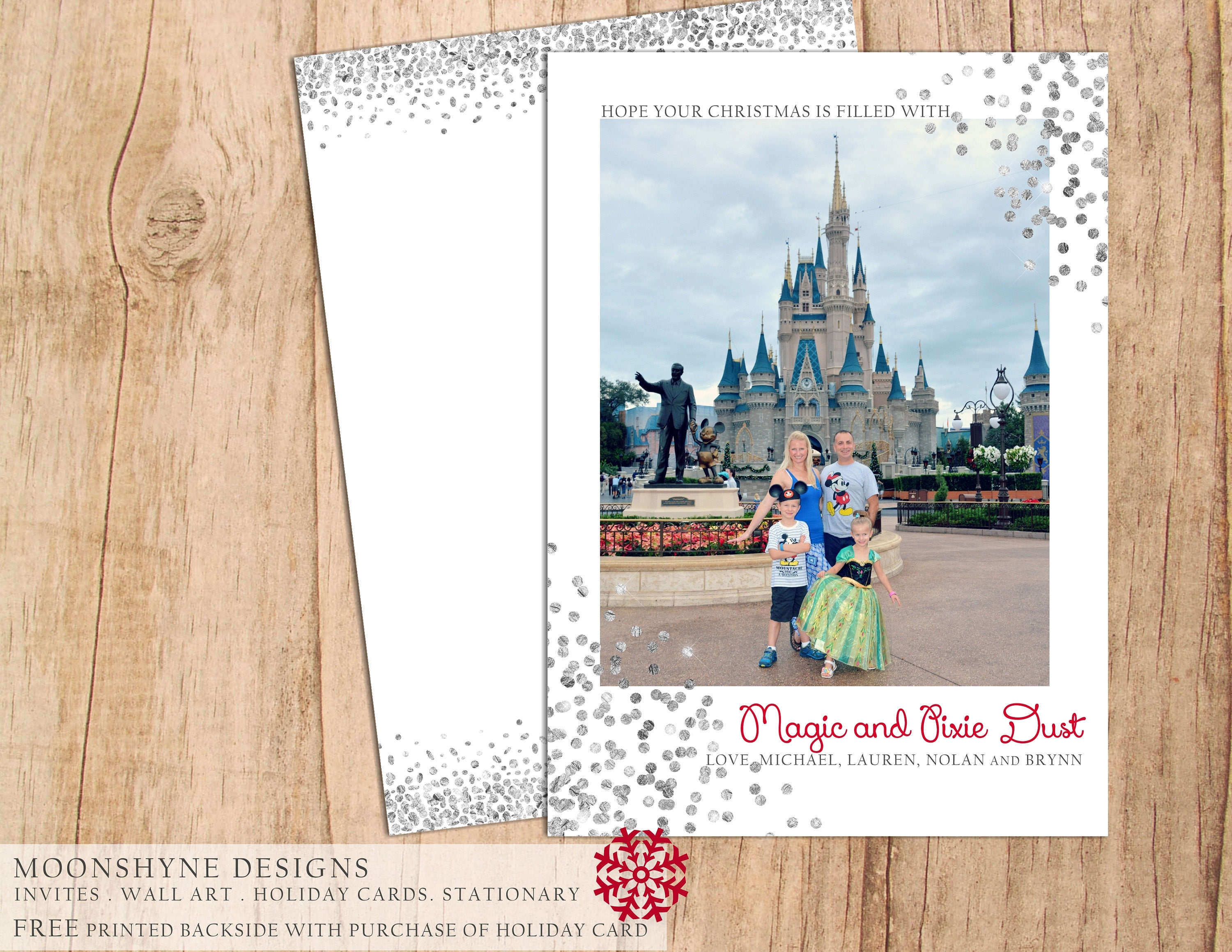 Magic and Pixie Dust Disney Christmas Card . Modern Holiday - Etsy UK
