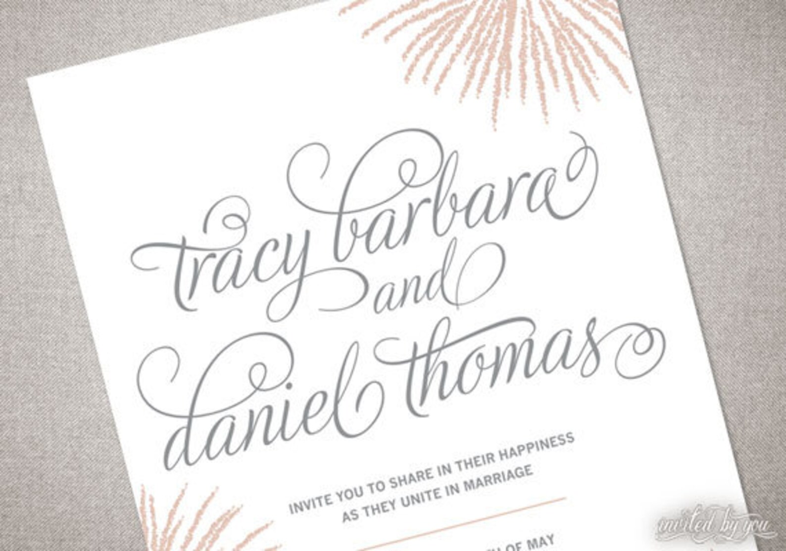 Firework Inspired "tracy" Wedding Invitation Suite - Whimsy Modern ...
