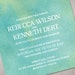 Watercolor Ombre "rebecca" Wedding Invitation Suite - Whimsy Modern ...
