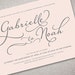 Beautiful Script "gabrielle" Wedding Invitations Suite - Romantic ...