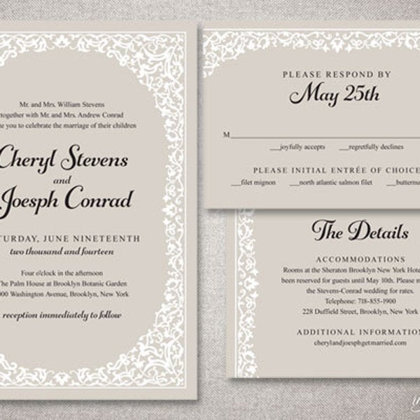 Shabby Chic Invites - Etsy