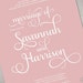 Colorful Calligraphy "savannah" Wedding Invitation Suite - Modern ...