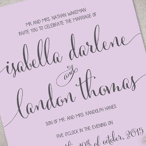 Shabby Chic Handwritten "isabella" Wedding Invitation Suite - Rustic Whimsy Script Invitations ...