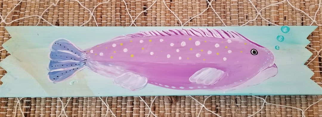 Rustic Hanging Fish Plaques - Two Color Options - Etsy