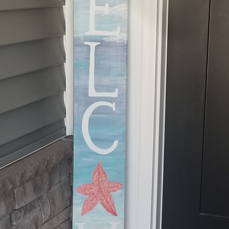 Beachy Welcome Sign - Etsy