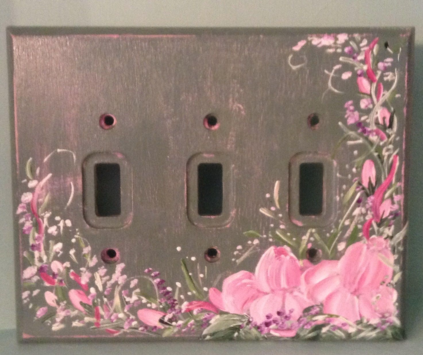 Decorative Hand Painted Wooden Light Switch Plates-assorted Patterns ...